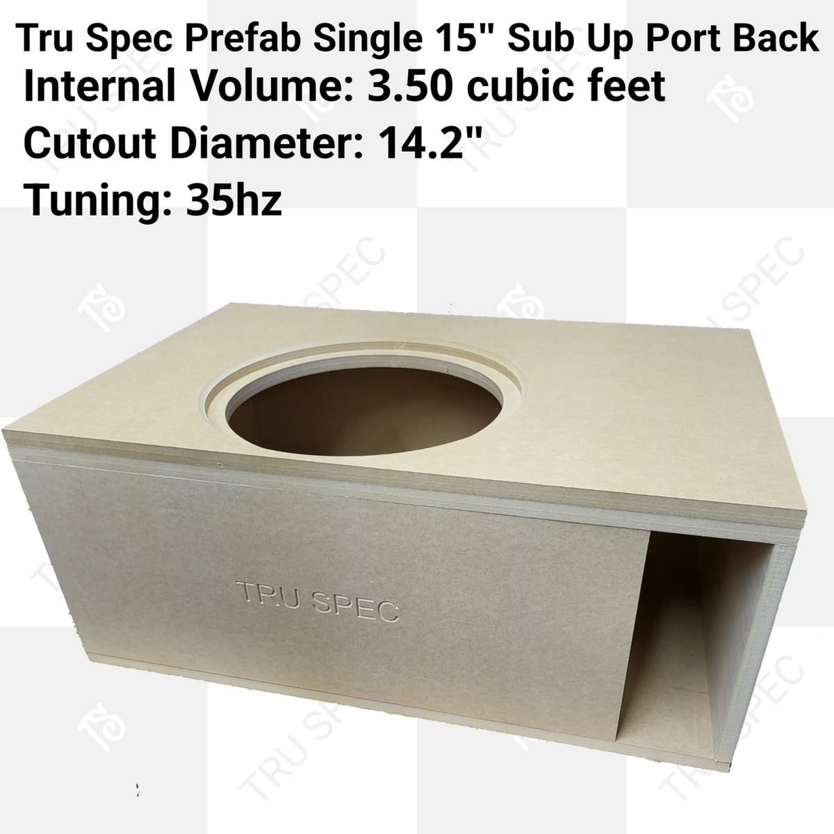 TRU SPEC Prefab Single 15" Sub Up Port Back Subwoofer Enclosure ...