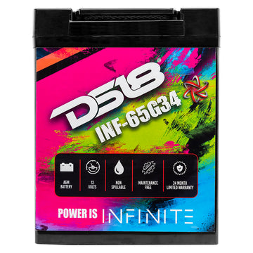 DS18 INF-65G34AH INFINITE 65 AH 2000 Watts AGM Group 34 Power Cell 12 ...