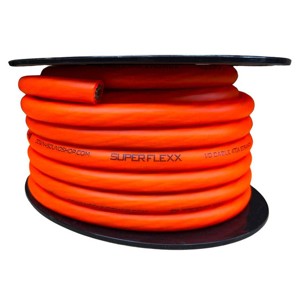 Down4sound 50ft 1/0 OFC Tinned Wire ORANGE – Droppin HZ Car Audio