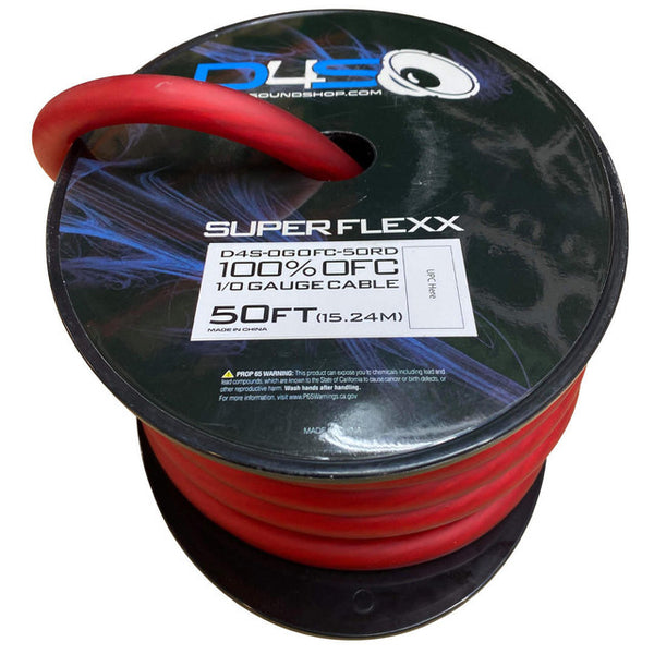Down4sound 50ft 1/0 OFC Tinned Wire RED – Droppin HZ Car Audio